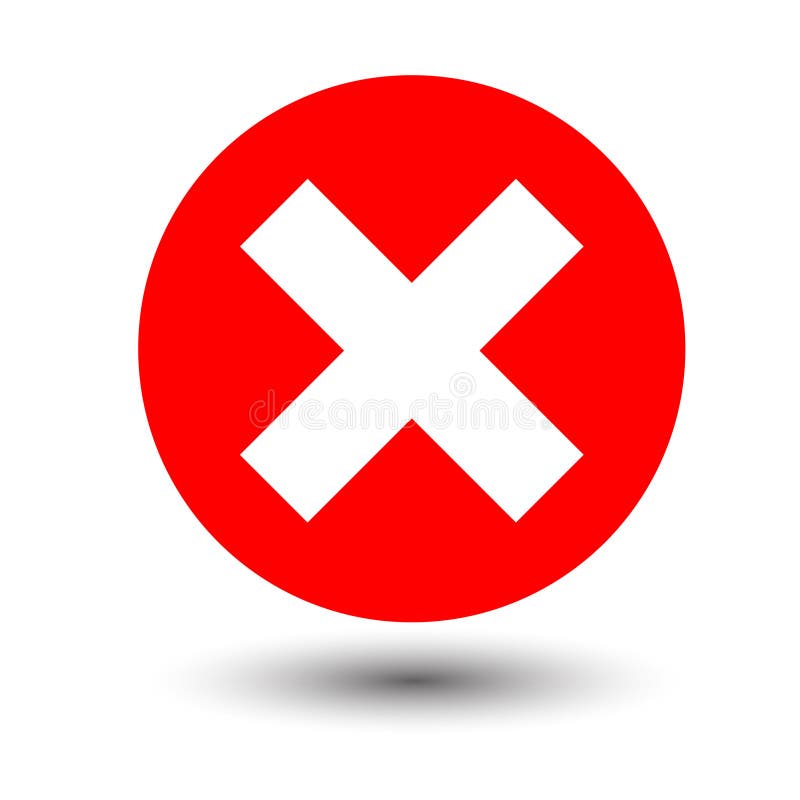 Checkmark and X or Confirm and Deny Circle Icon Button Stock Vector ...