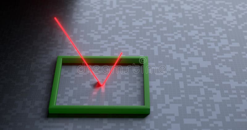 A Checkmark is Drawn in the Green Checkbox. Stock Video - Video of ...