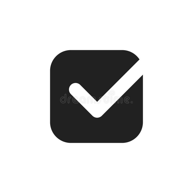 Checkmark Icon Approved Symbol, Indicates Acceptance or Success in ...