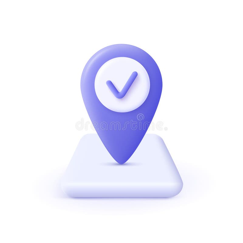 Checkmark Location Isolated Vector Icon Which Can Easily Modify or Edit ...