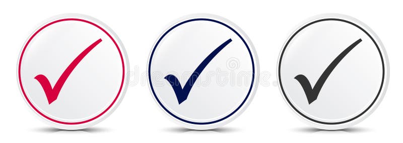 Round Checkmark Icon Stock Illustrations – 6,864 Round Checkmark Icon ...