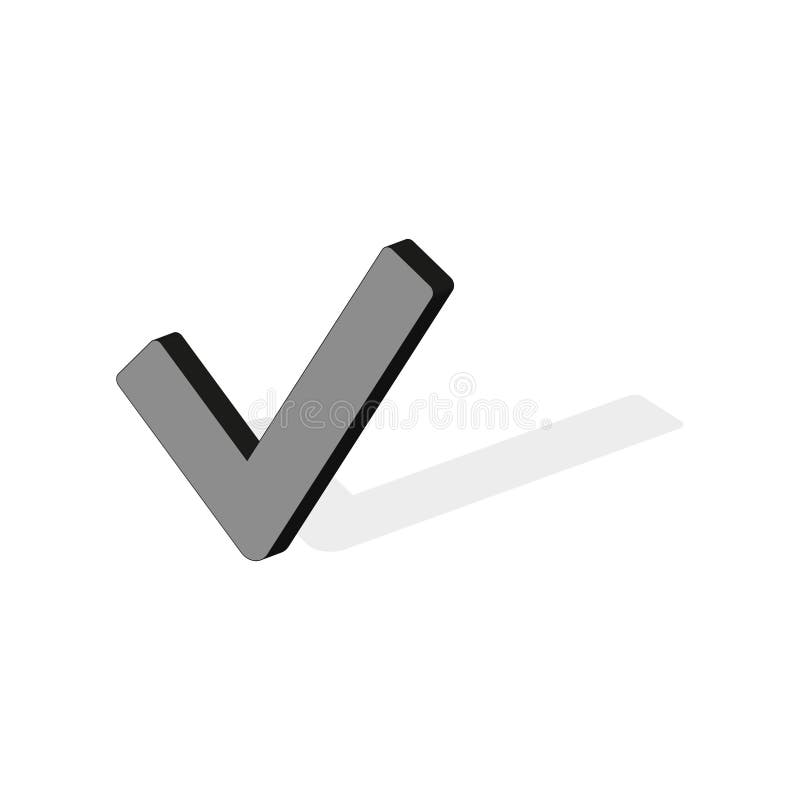 Checkmark Icon. Gray Tick Symbol. Completed Task Illustration. Vector ...