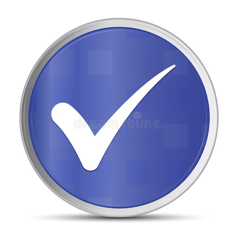 Checkmark Icon Prime Blue Round Button Vector Illustration Design ...