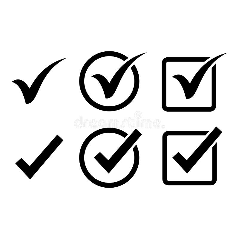 Check Mark Icon Vector Design Symbol Illustrations Stock Vector ...