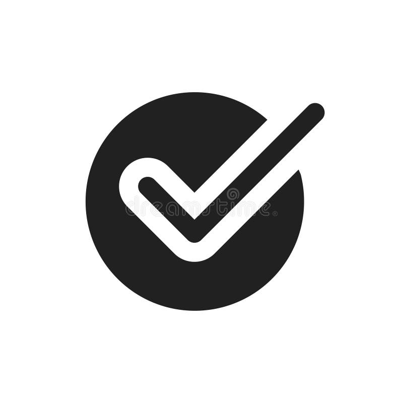Checkmark Icon a Silhouette Representing an Approved Symbol and ...