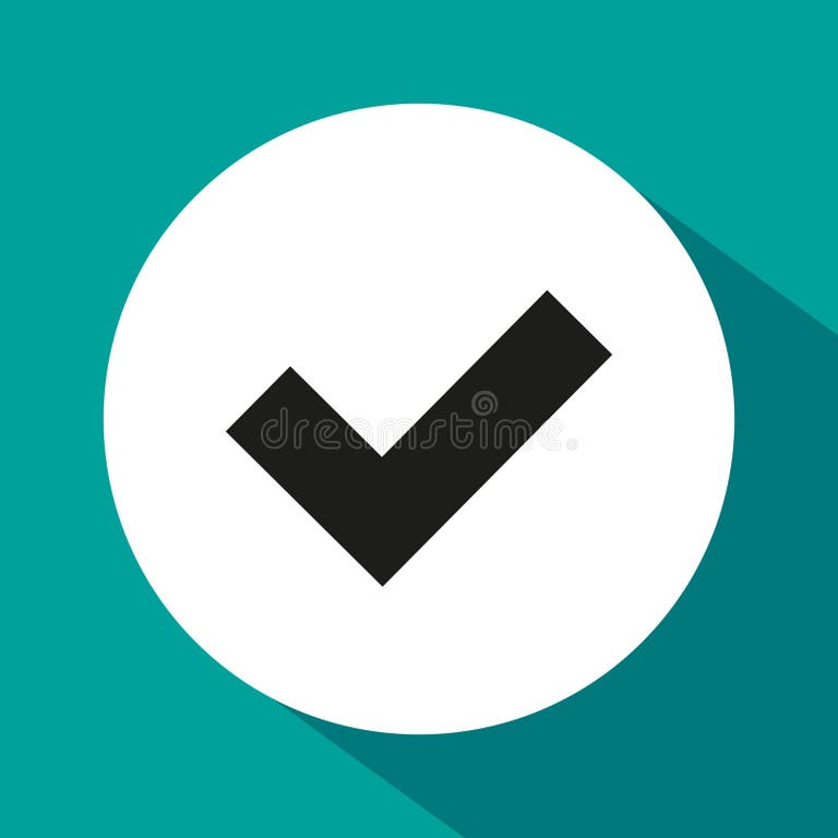 White Tick Symbol Icon Stock Illustrations – 40,612 White Tick Symbol ...