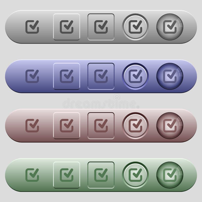 Checkmark Icons on Menu Bars Stock Illustration - Illustration of flat ...