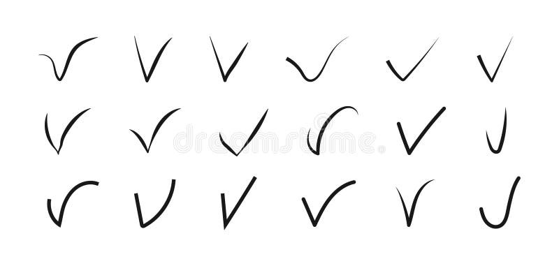 Checkmark and X Mark Icons. Check Mark Icon Set. Check Mark Vector Icon ...