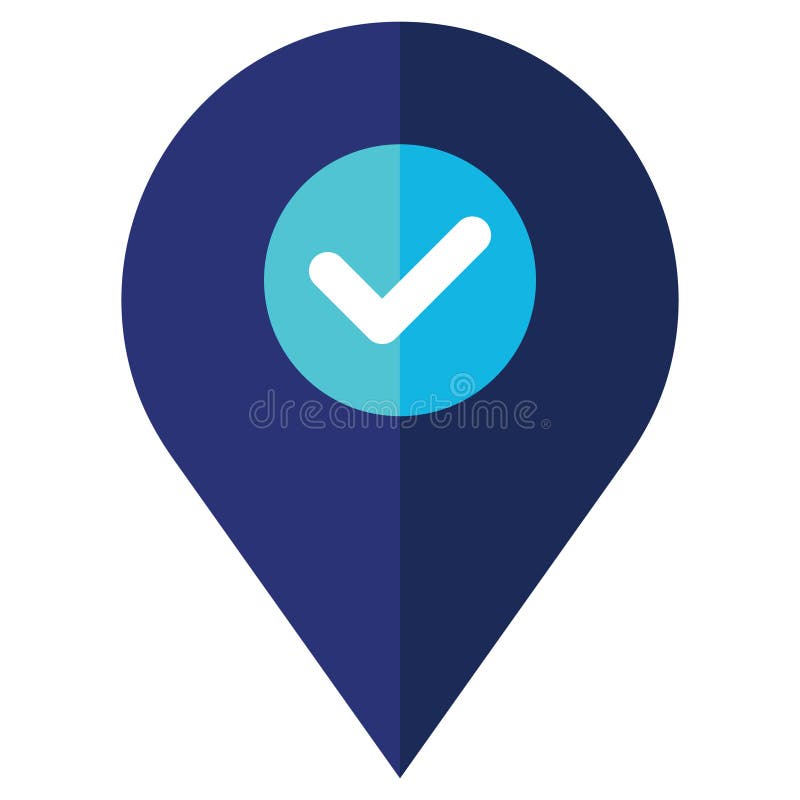 Checkmark Location Isolated Vector Icon Which Can Easily Modify or Edit ...