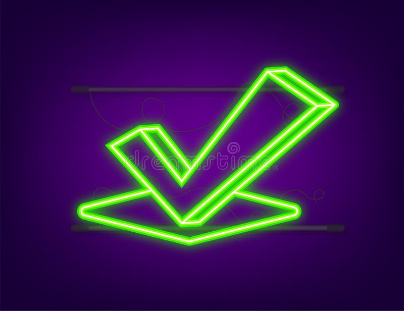 Checkmark Neon Stock Illustrations – 1,100 Checkmark Neon Stock ...