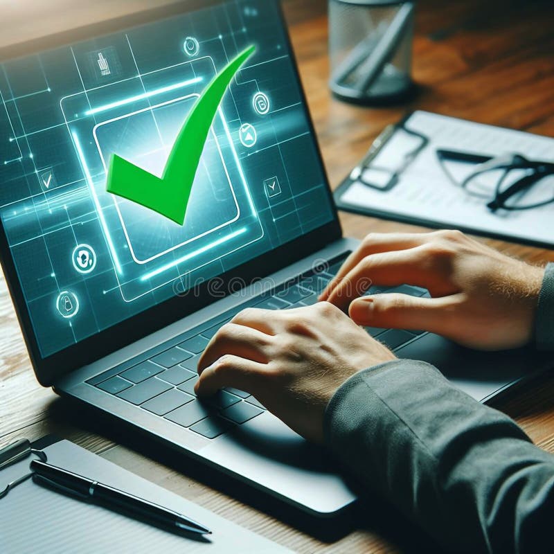 Checkmark Software Certification Illustration Stock Illustration ...