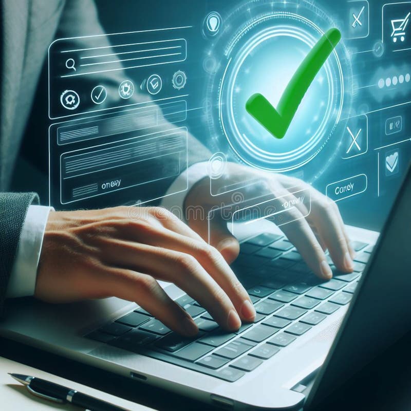 Checkmark Software Certification Illustration Stock Illustration ...