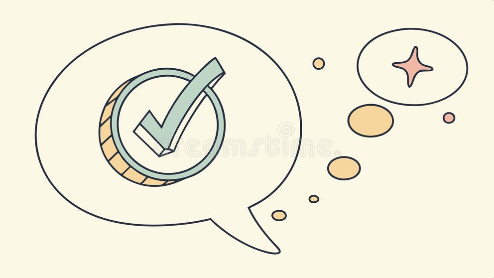 Checkmark Speech Bubble Vector. Approval and Feedback Icon for Positive ...