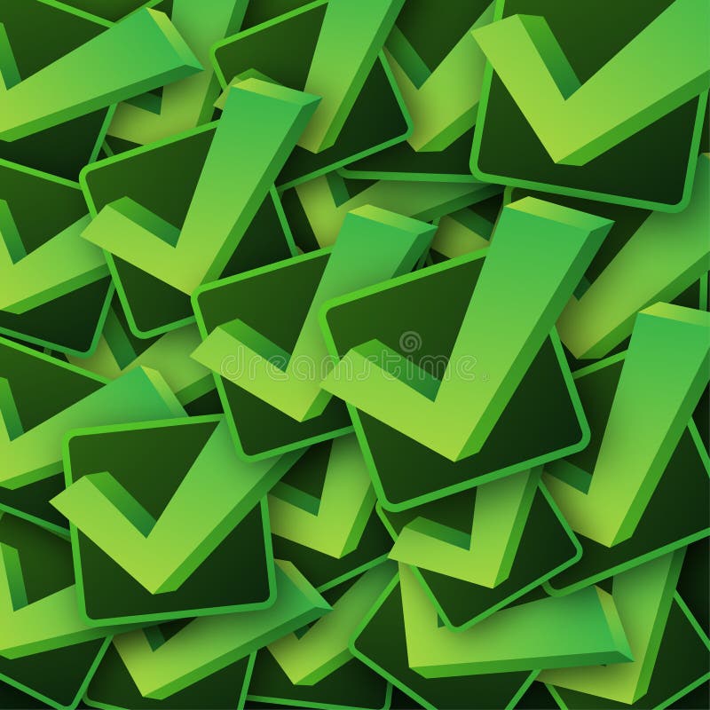 Checkmark. Green Approved Sticker. Neon Style. Vector Illustration ...