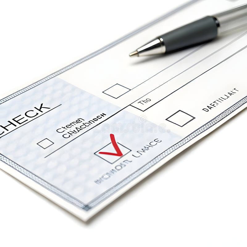 Check Tick Document Isolated on White Background Stock Illustration ...