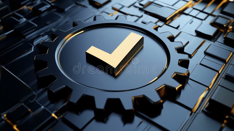 Checkmark Symbolizing Quality Assurance and System Optimization. Stock ...