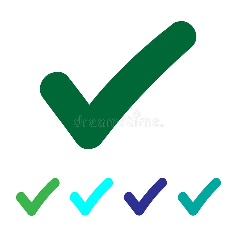 Checkmark Vector, Checkmark Icon Set, Approved Symbol, Checked Checkbox ...