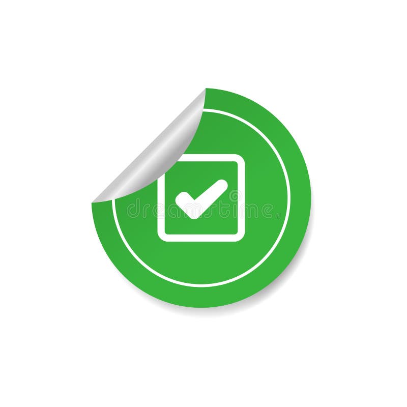 Checkmark Green Icon. Approved Simbol with Green Pros. Vector ...