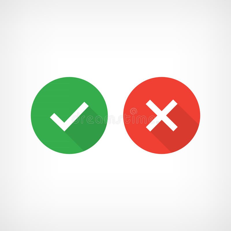 Checkmarkierung Ikonen vektor abbildung. Illustration von flach - 42329974