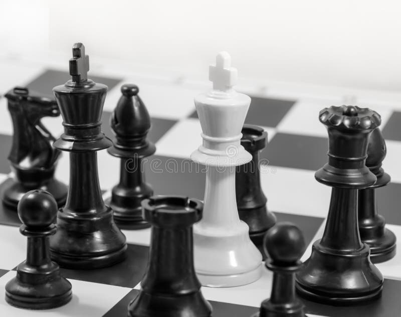 Final Checkmate Position on Old Chess Board Stock Image - Image of ...