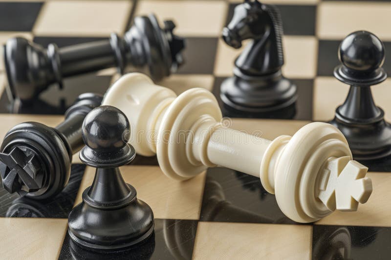 Checkmate in a Chess Game, Winning and Losing in the Game, Chess Pieces ...