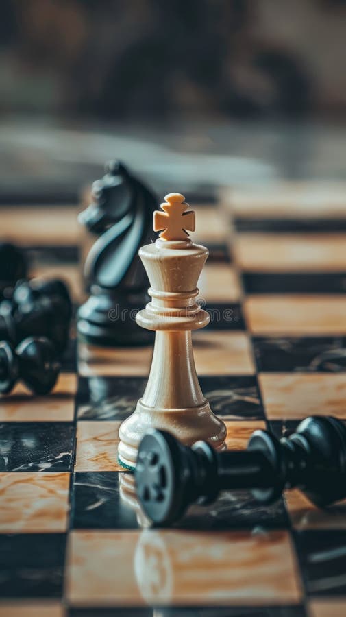 Checkmate in a Chess Game, Winning and Losing in the Game, Chess Pieces ...