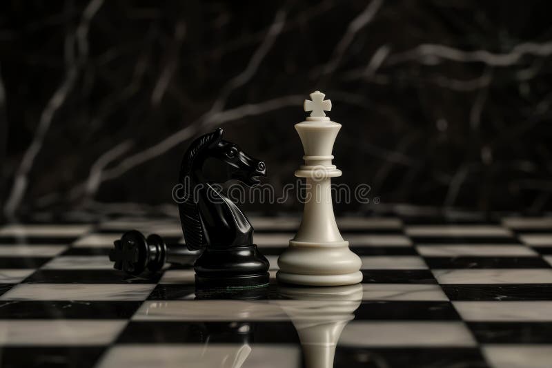 Checkmate in a Chess Game, Winning and Losing in the Game, Chess Pieces ...