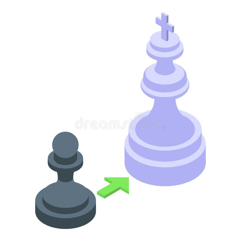 Checkmate Icon Isometric Vector. Online Chess Stock Vector ...