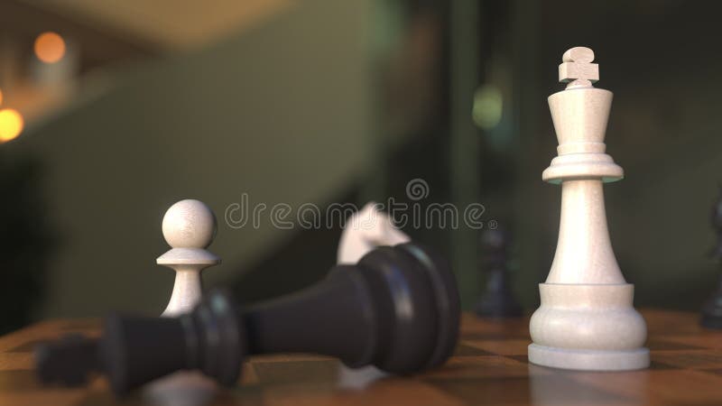 Checkmate or Mate in Chess Game. Chessboard Close-up, Realistic 3D ...
