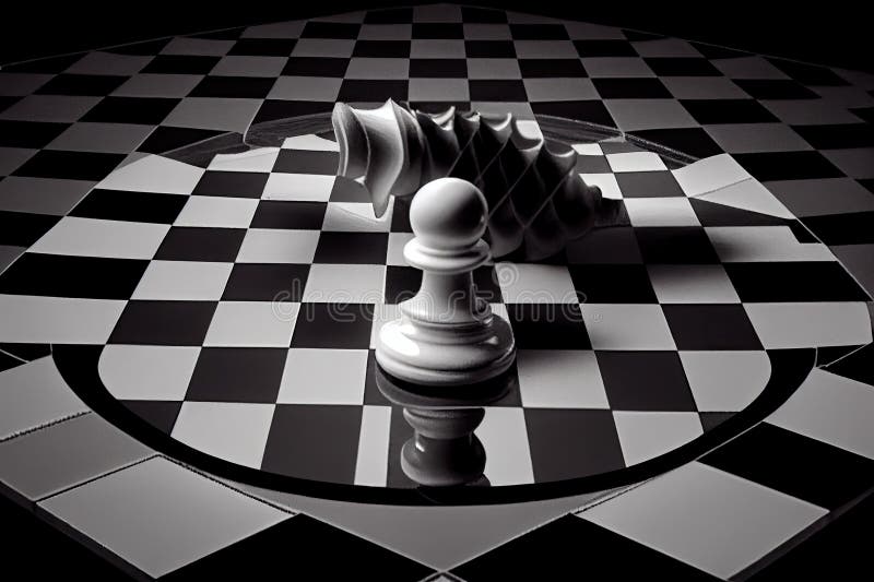 Checkmate in One Move, with Black and White Pieces of Chessboard ...