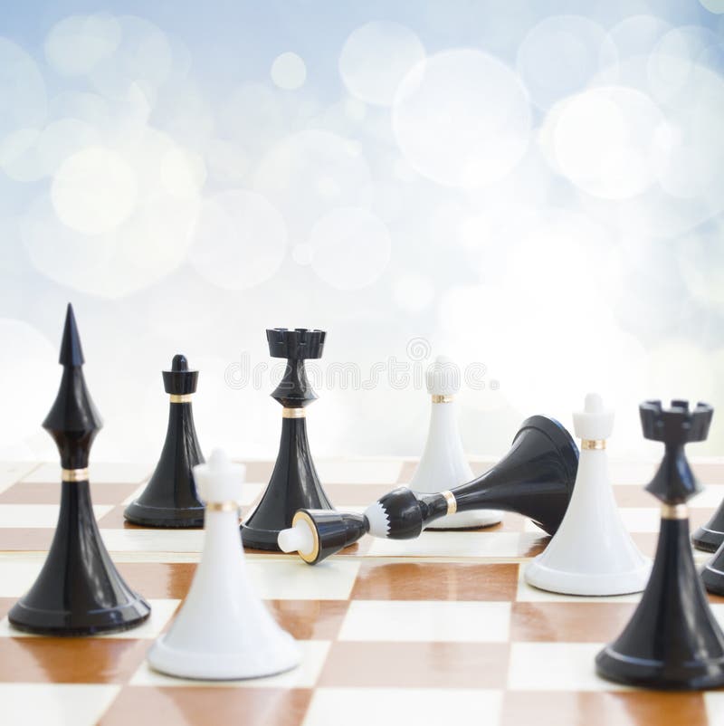 Checkmate White Defeats Black Quinn Stock Photo - Image of intelligence ...