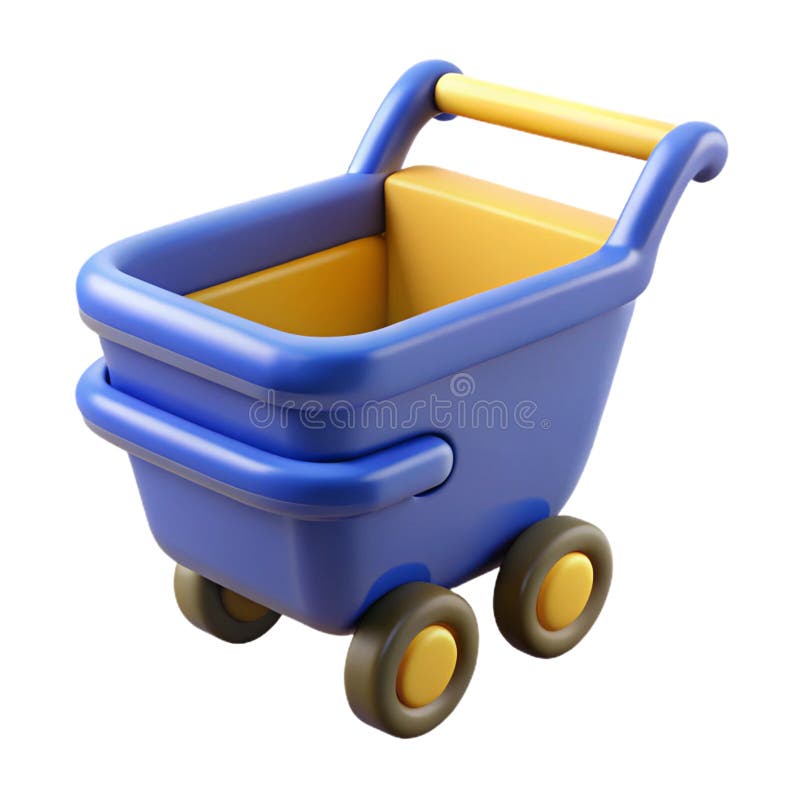 Checkout Cart 3D Icon stock illustration. Illustration of vector ...