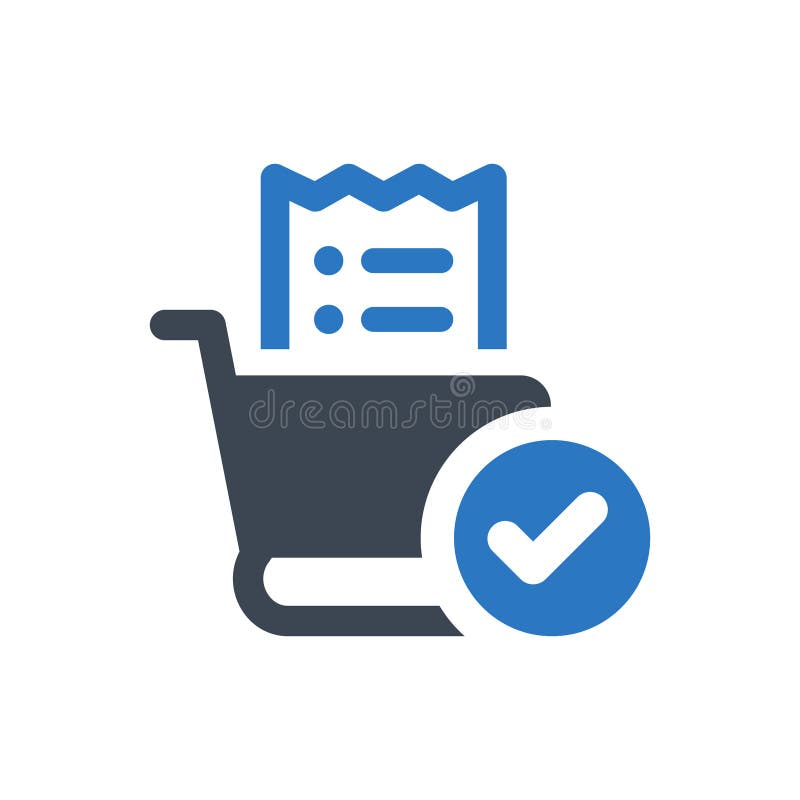 Checkout completed icon stock vector. Illustration of commerce - 217599293
