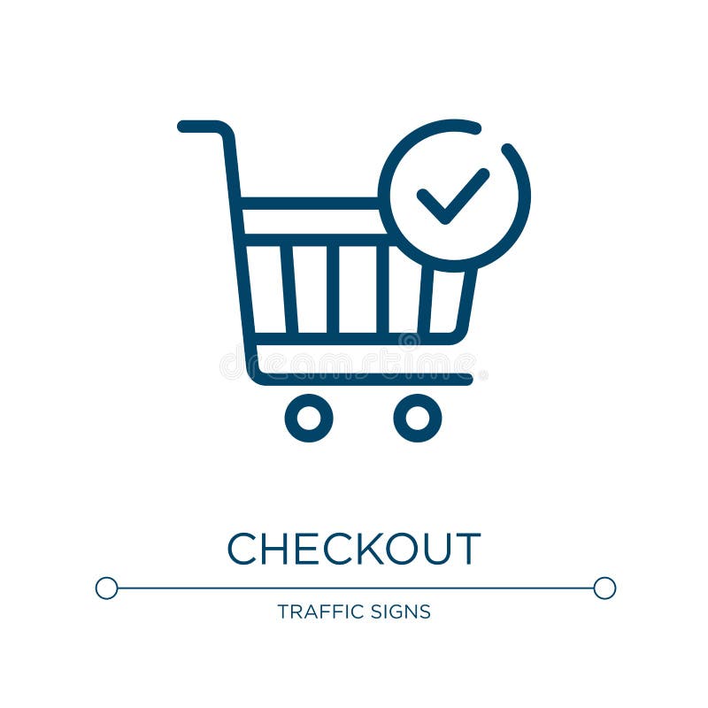 Checkout Icon. Linear Vector Illustration from Black Friday Collection ...