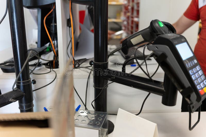 Checkout Process in a Retail Store with Scanning and Payment Systems ...