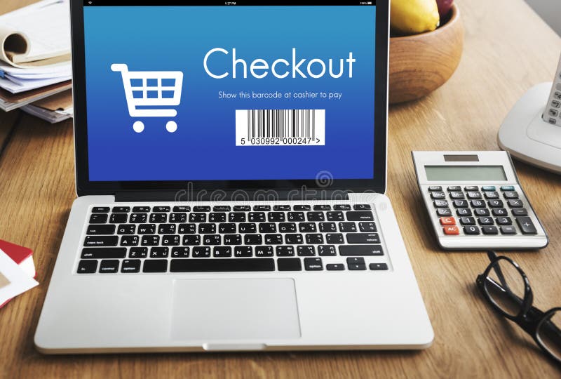 Checkout Purchase Online Shopping Concept Stock Photo - Image of ...