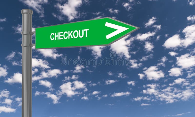 Checkout traffic sign stock illustration. Illustration of communication ...
