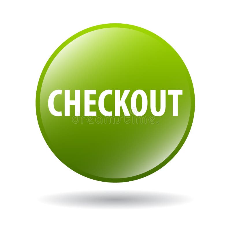 Checkout web button stock illustration. Illustration of green - 119520787