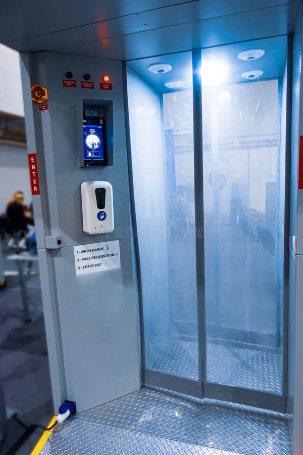 Checkpoint with Body Temperature Sensor and Sterilization Against ...