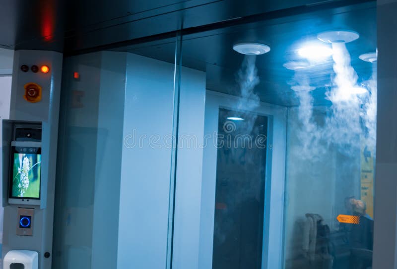 Checkpoint with Body Temperature Sensor and Sterilization Against ...