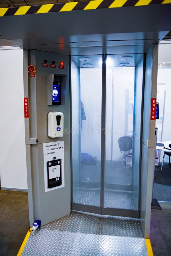 Checkpoint with Body Temperature Sensor and Sterilization Against ...