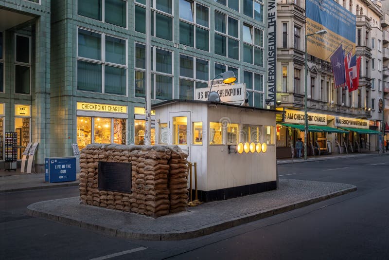 Checkpoint Charlie Former Berlin Wall Crossing Point - Berlin, Germany ...