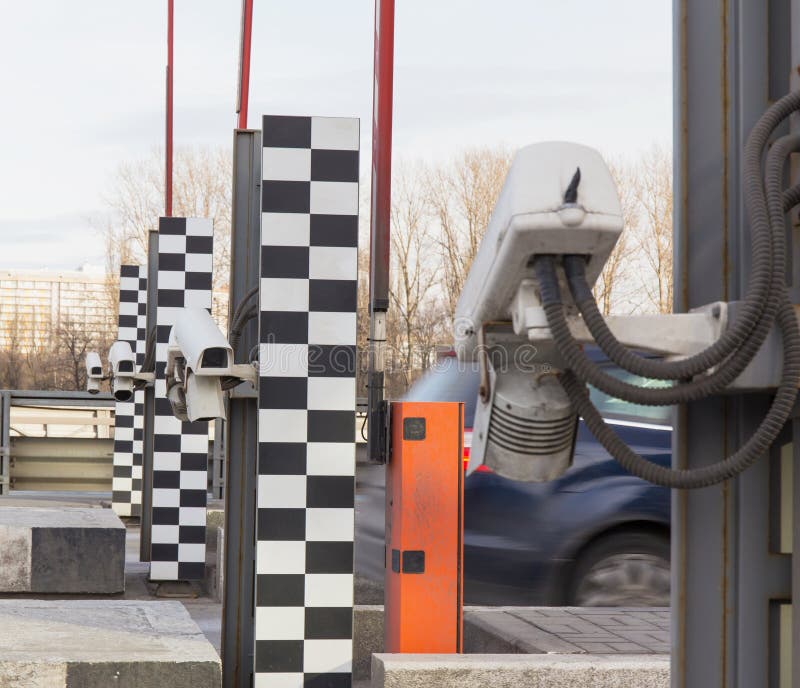 The Checkpoint on the Highway Stock Image - Image of checkpoint, peaje ...