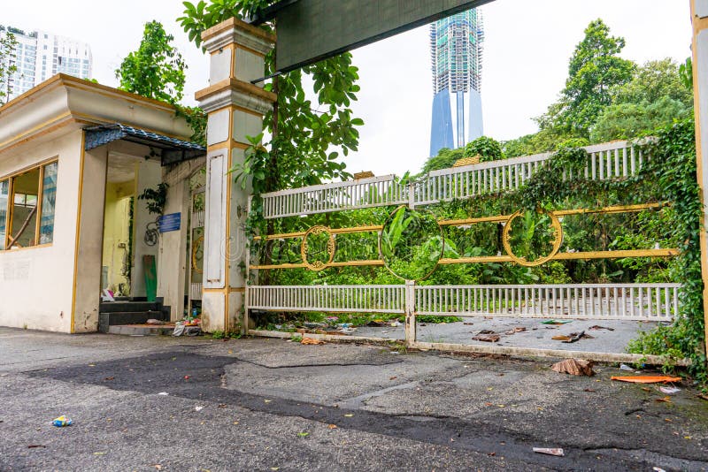 Checkpoint with Metal Gate To the Green Park Editorial Stock Image ...