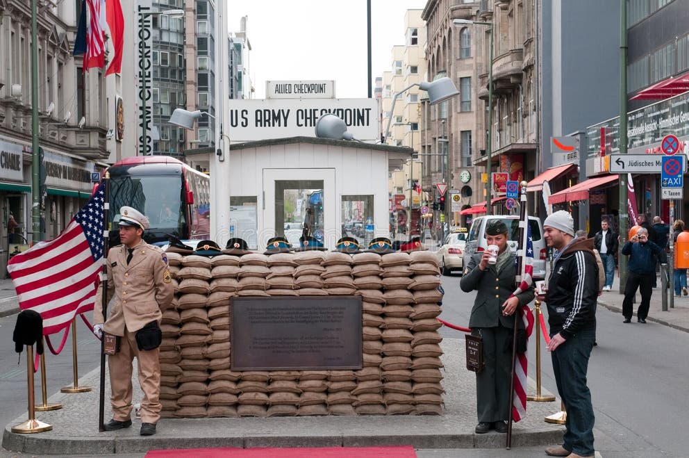 Checkpoint Point Charlie editorial photography. Image of memorial ...