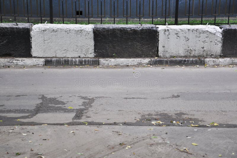 Restrictive block on road stock photo. Image of road, block - 7701936