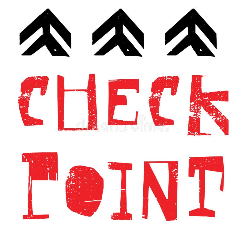 Checkpoint sticker stamp stock vector. Illustration of progress - 102046735