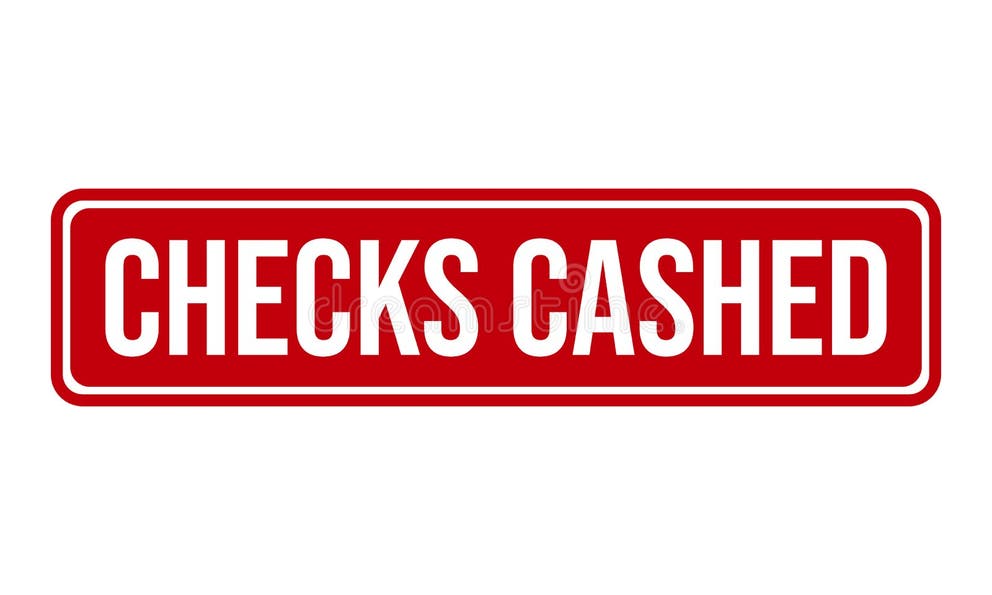 Checks Cashed Rubber Grunge Stamp Seal Vector Illustration Stock Vector ...