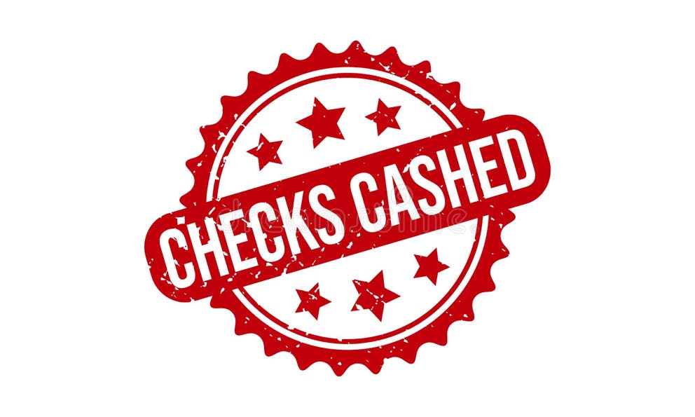 Checks Cashed Rubber Grunge Stamp Seal Vector Illustration Stock Vector ...