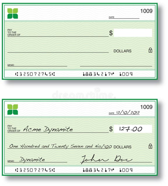 Checks stock vector. Illustration of bill, symbol, checks - 42504236